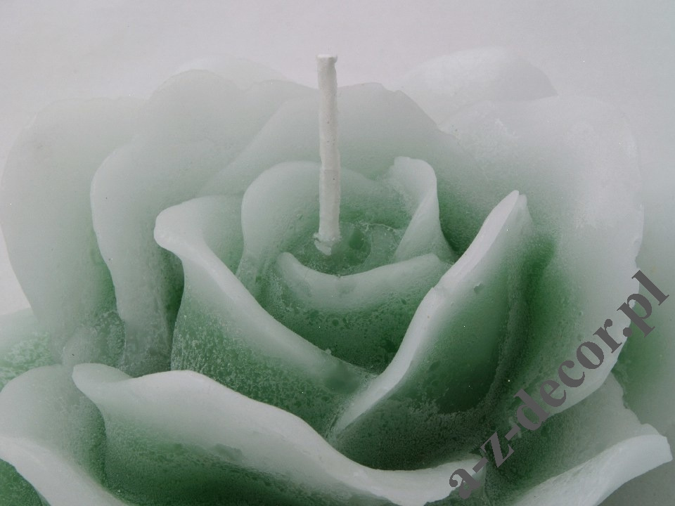Green rose shape candle 15x7cm [AZ01799] | Candles \ Decorative candles ...